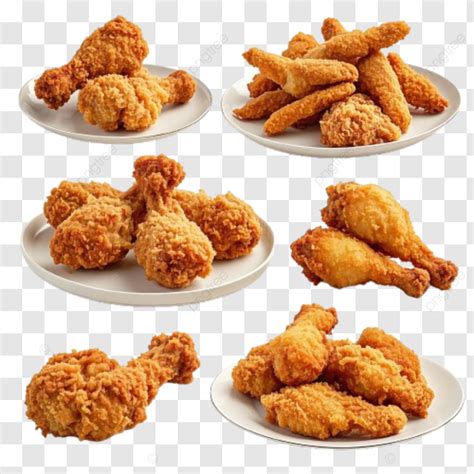 Various Types Of Fried Chicken Different Styles Pieces Fried Chicken