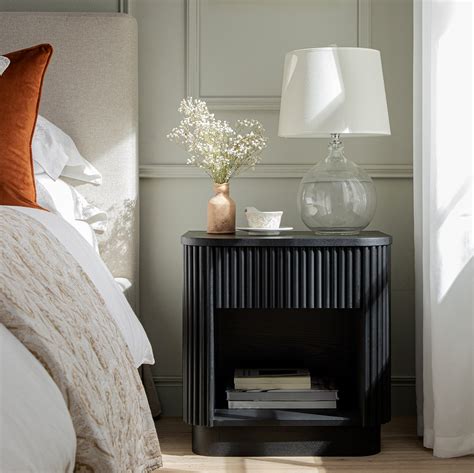 Maru 1 Drawer Bedside Table Black Daals