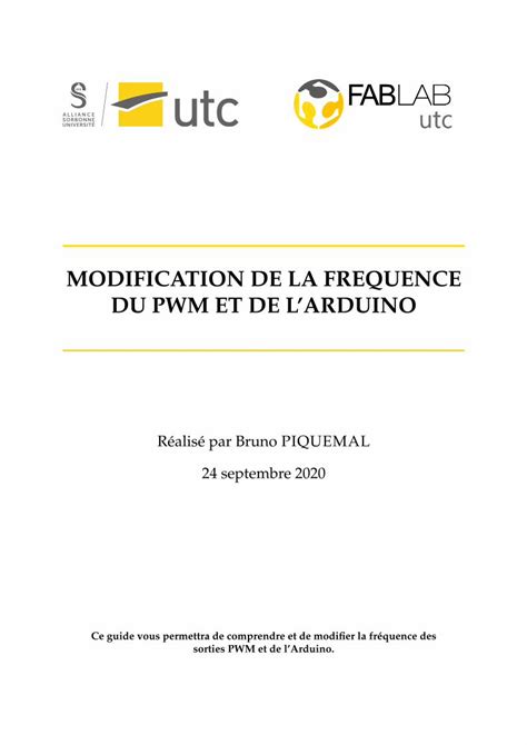 Pdf Modification De La Frequence Du Pwm Et De Larduino Dokumentips