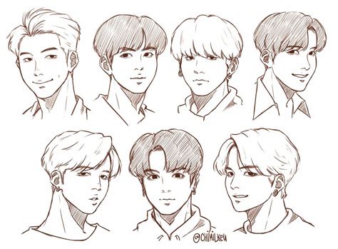 Na Ri On Twitter Bts Drawings Sketches Kpop Drawings