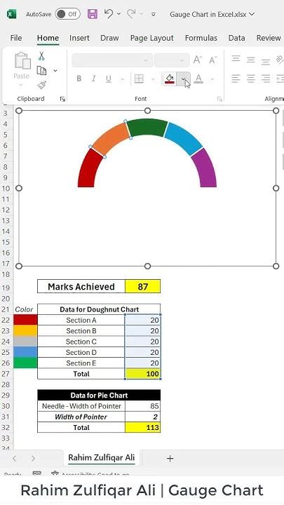 How To Make An Excel Speedometer Gauge Chart Shorts Youtube