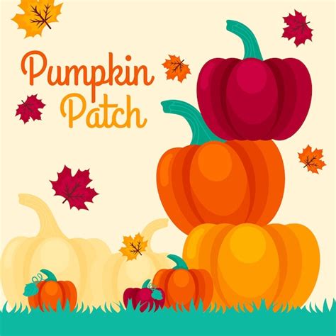 Free Vector Hand Drawn Pumpkin Patch Illustration