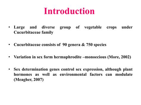 Sex Expression In Cucurbits Ppt
