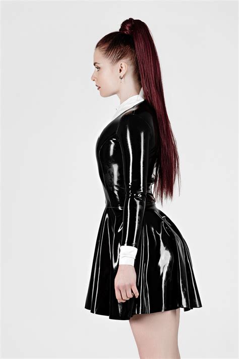 Latex Skater Dress For Women Wednesday Outfit