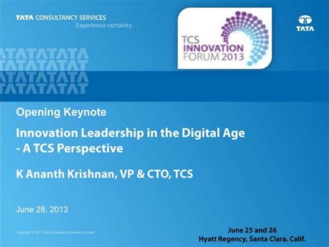 Innovation Leadership In The Digital Age By K Ananth Krishnan Vp And