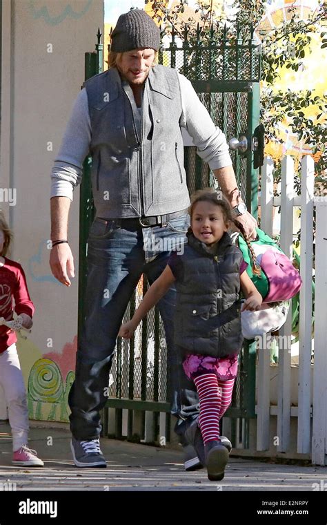 Gabriel Aubry Collects His Daughter Nahla From School Featuring