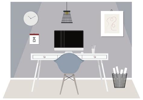 Vector Office Room Illustration 239793 Vector Art At Vecteezy