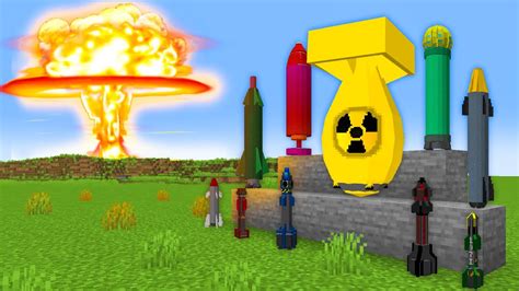 Using More Rockets And Nukes Mod In Minecraft 21 Explosives And