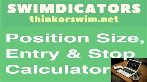 How To Use The Entry Stop And Position Size Calculator For Thinkorswim