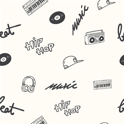 Premium Vector Seamless Pattern Background With Musical Elements