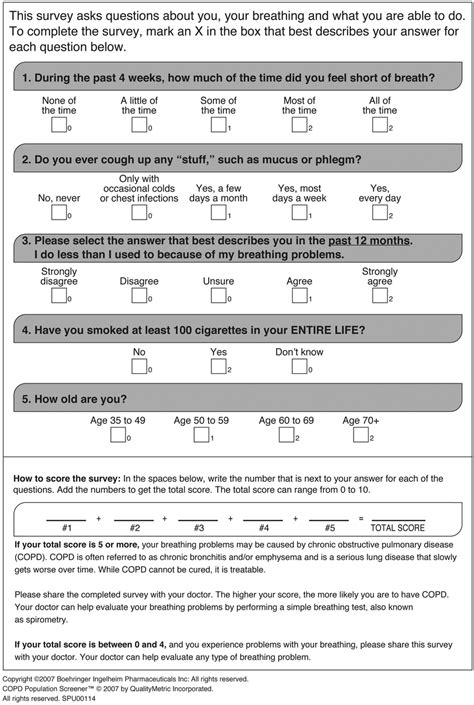 Copd Population Screener Questionnaire 38 Download Scientific Diagram