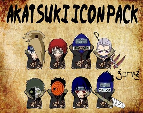 Akatsuki Icon Pack By Afronoodles On Deviantart