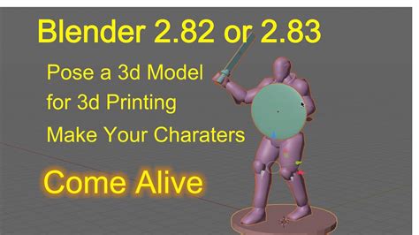 Blender How To Pose And D Print Your Transformed And Rigged D Character Models YouTube