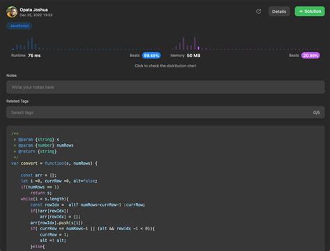 Joshua Opata On Linkedin Leetcode Zigzag Conversion