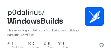 GitHub P0dalirius WindowsBuilds This Repository Contains The List Of