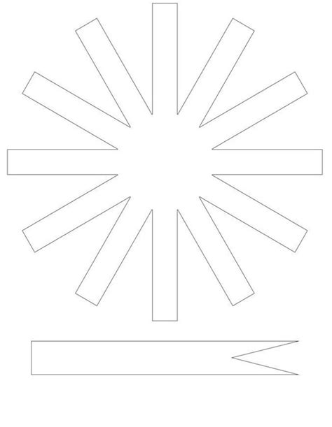 Starburst Paper Rosette Template