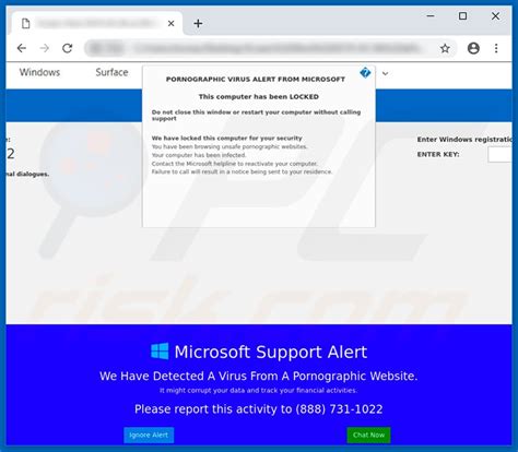 PORNOGRAPHIC VIRUS ALERT FROM MICROSOFT POP UP Scam Removal And Recovery Steps Updated