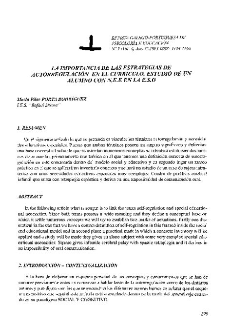 Pdf La Importancia De Las Estrategias De Autorregulación En El