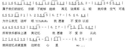 愿意不爱你 飞轮海 歌谱 简谱
