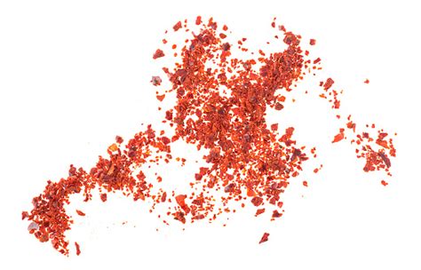 白い背景上の景色に分離された砕いた赤唐辛子フレーク ウクライナのストックフォトや画像を多数ご用意 ウクライナ オーガニック カラー