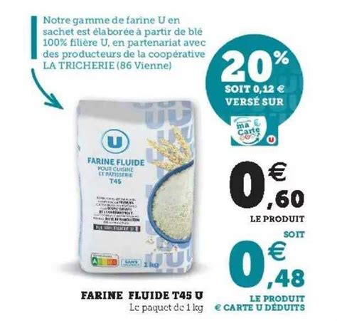 Promo Farine Fluide T45 U Chez Hyper U Icataloguefr