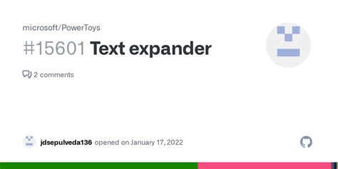 text expander · issue 15601 · microsoft powertoys · github