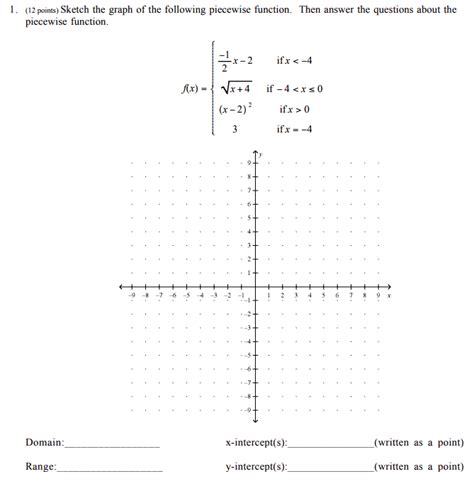 solved sketch the graph of the following piecewise function