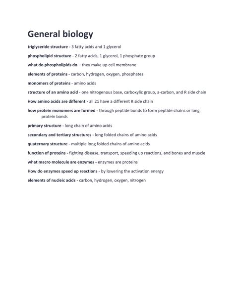 General Biologyp 3 Notes General Biology Triglyceride Structure 3
