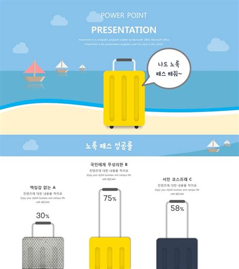 여행 주제의 Ppt 표지와 배경으로 Feat 노룩패스 Ppt Bizcam