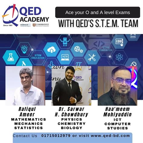 Qed Academy Qeds Science And Maths Team Of Teachers All