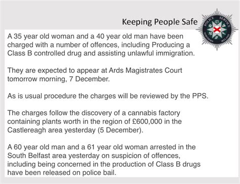 Police Service NI On Twitter A 35 Year Old Woman And A 40 Year Old