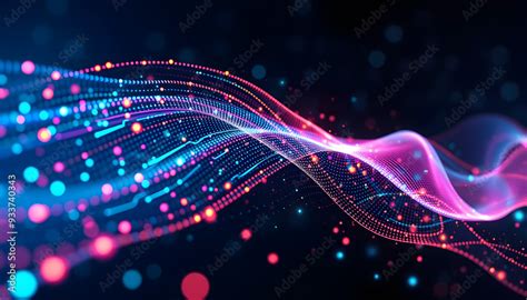 Big Data Stream Futuristic Infographic Digital Futuristic Technology In Smart Cloud Server Using