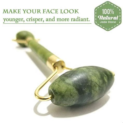 Marble Jade Roller Face Massager Double Rollers Antiaging Face Eye Neck