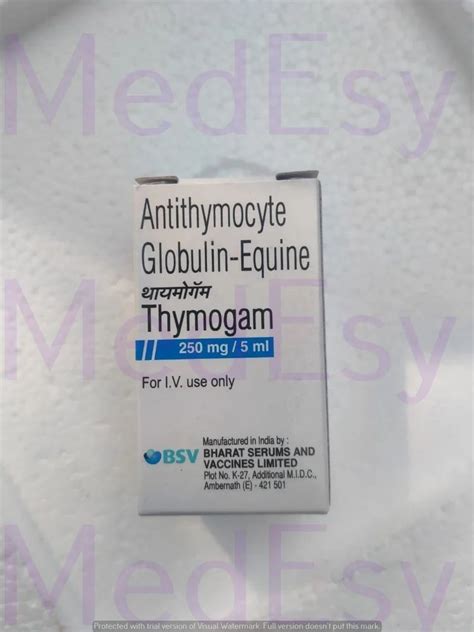 Antithymocytes Bharat Serum Vaccines Thymogam 25 Mg Inj Antithymocyte