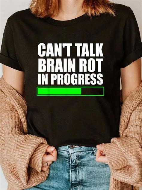100 Cotton Brain Rot Shirt Funny Word Of The Year 2024 Gamers Loading