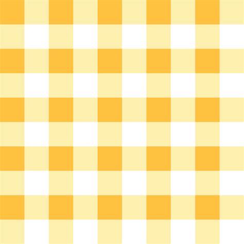 Yellow And White Gingham Checkered Pattern Seamless For Picnic Blanket