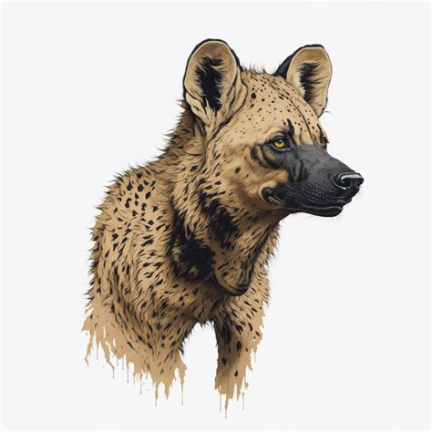 Premium Vector Hyena Vector Illustration White Background