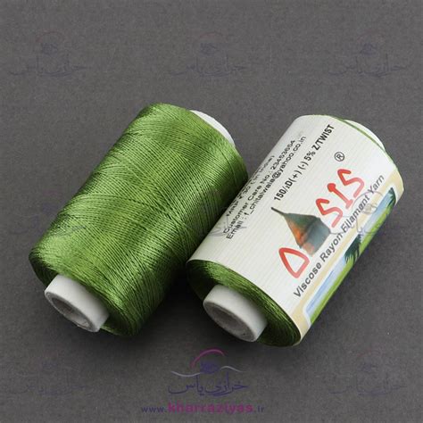 خرید نخ گلدوزی هندی سبز سدری روشن خرازی یاس