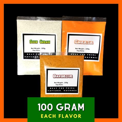 100g Potato Flavors Fries Popcorn Cheese Powder Bbq Sour Cream Corner