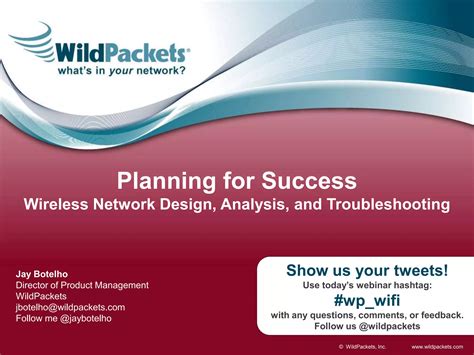 planning for success wireless network design analysis and