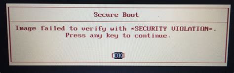 Secure Booting Error