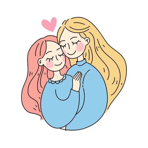 Conceito De Família Lgbt Lésbica Beijo E Abraço Ilustração Vetorial