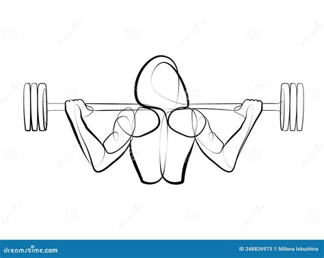 Sports Girl Raise The Bar Sports Girl Standing With Her Back Stock