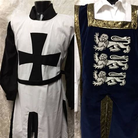 Medieval Knight Templar Tabard And Richard The Lion Heart Velvet Tabard
