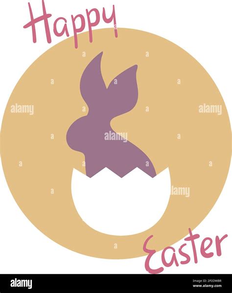 Happy Easter Celebration Logo In Pastel Colors Easter Symbols