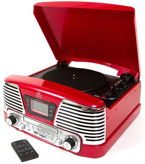 Gpo Memphis Retro Style Vinyl Record Player By Protelx Ltd