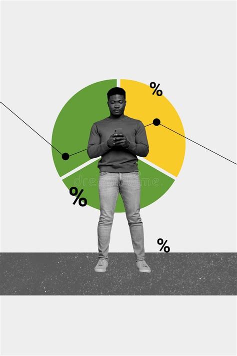 Vertical Poster Collage Young Man Economist Trader Finance Money