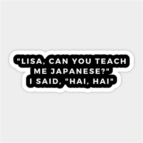Lisa — Can You Teach Me Japanese Sticker