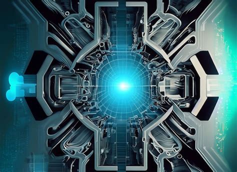 Premium AI Image Inner Structure Of CPU Technology Red