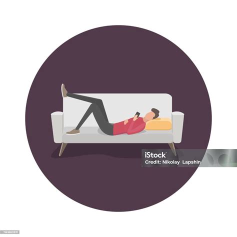 소파 남자 누워있기에 대한 스톡 벡터 아트 및 기타 이미지 누워있기 소파 거실 Istock